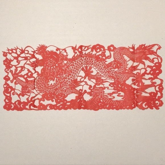 LA Design | Wall Decor | Dragon Great Wallhandmade Papercut Silhouette ...
